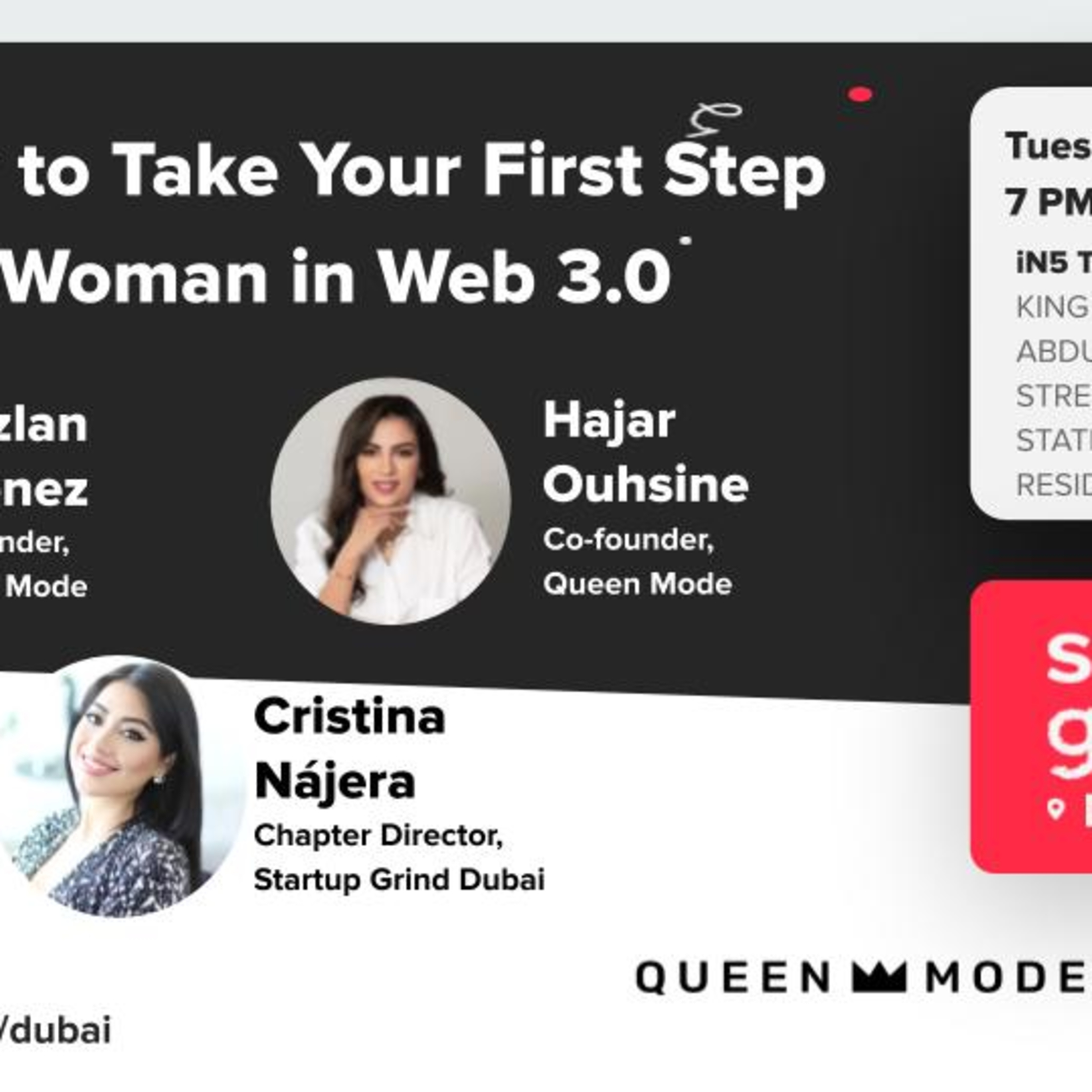 See How to Take your First step as a Woman in Web 3.0 at Startup Grind Dubai